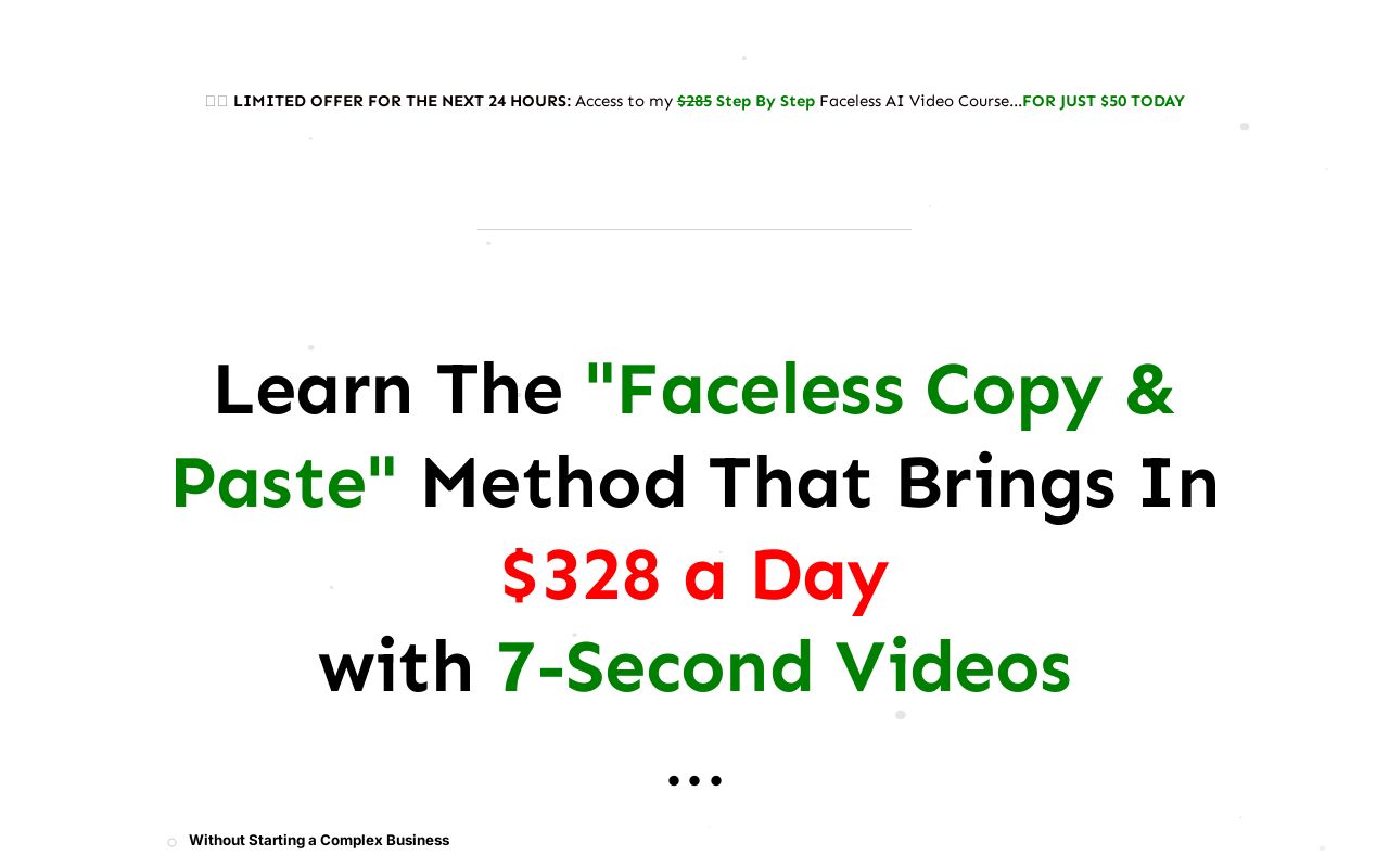 Faceless AI Income Page